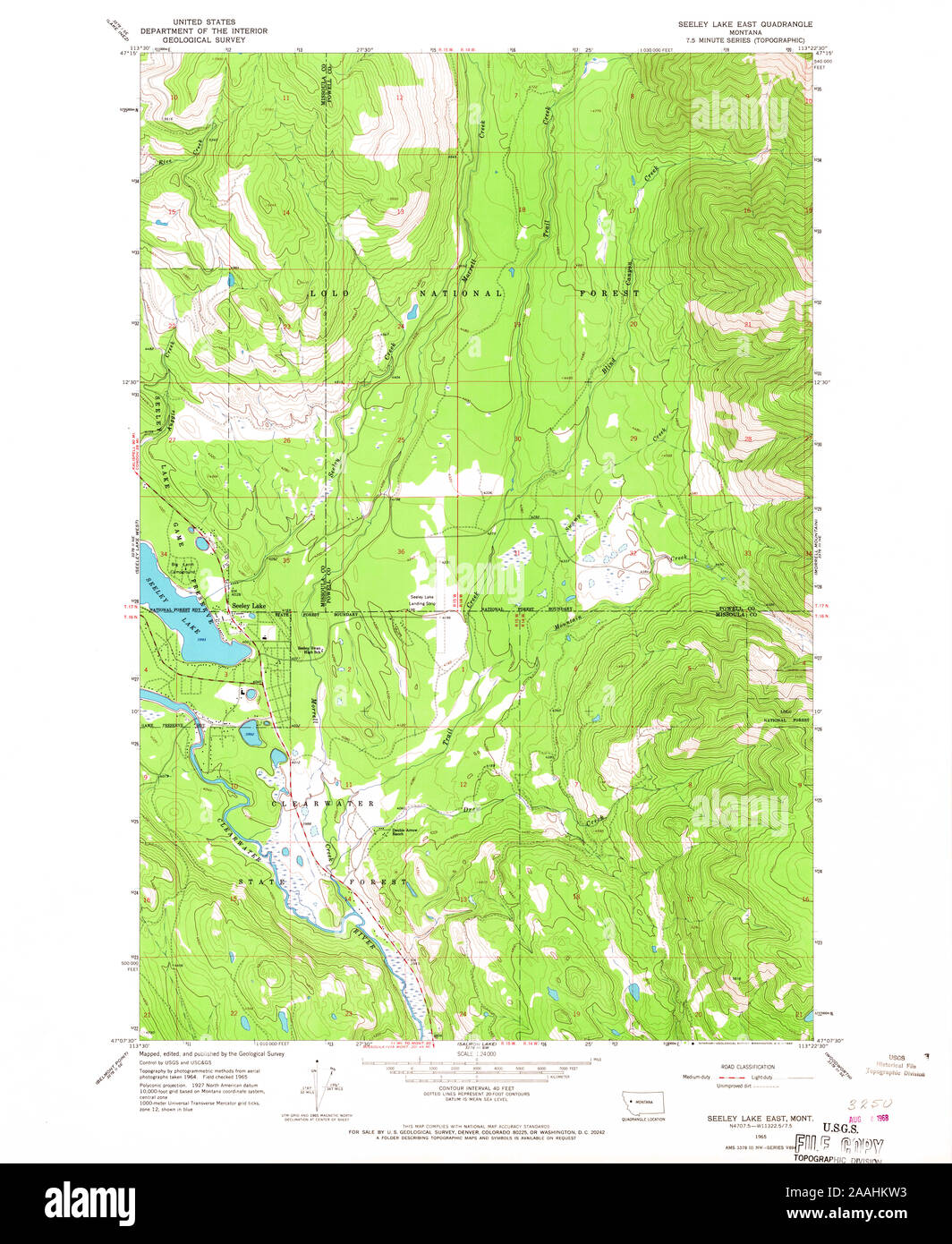 Map of seeley lake montana hi-res stock photography and images - Alamy