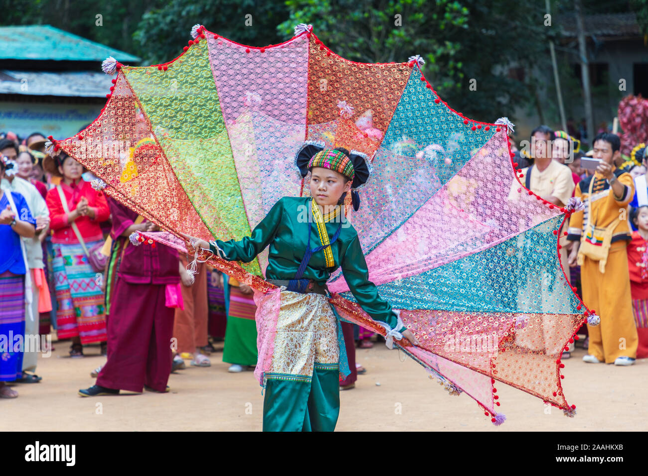 Group of Shan or Tai Yai (ethnic group living in parts of Myanmar and ...