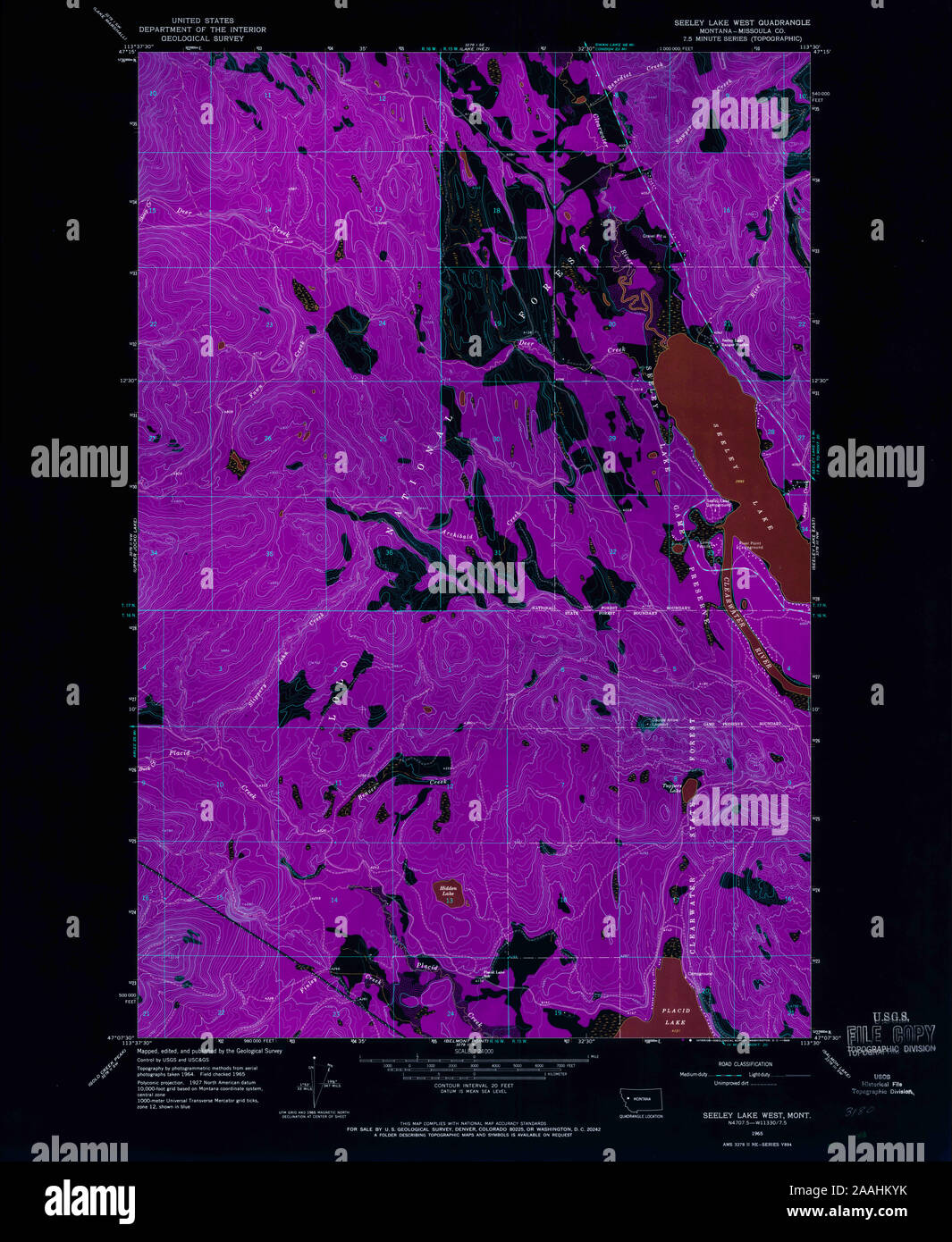 Seeley lake montana map hi-res stock photography and images - Alamy