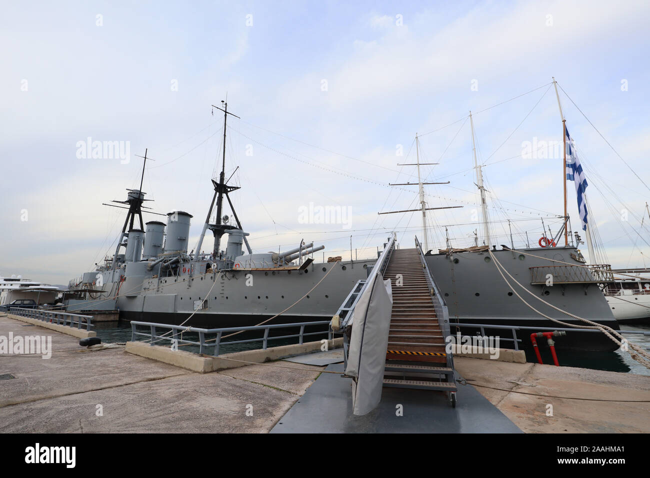 Museum Ship Averof, General Views of Athens, Greece, 16 November 2019 ...