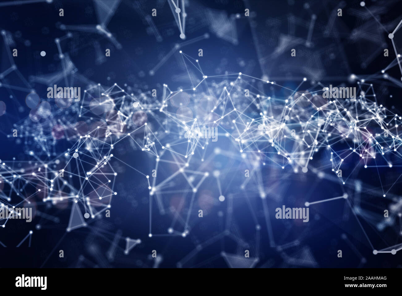 technology abstract background with connection lines, big data with ...