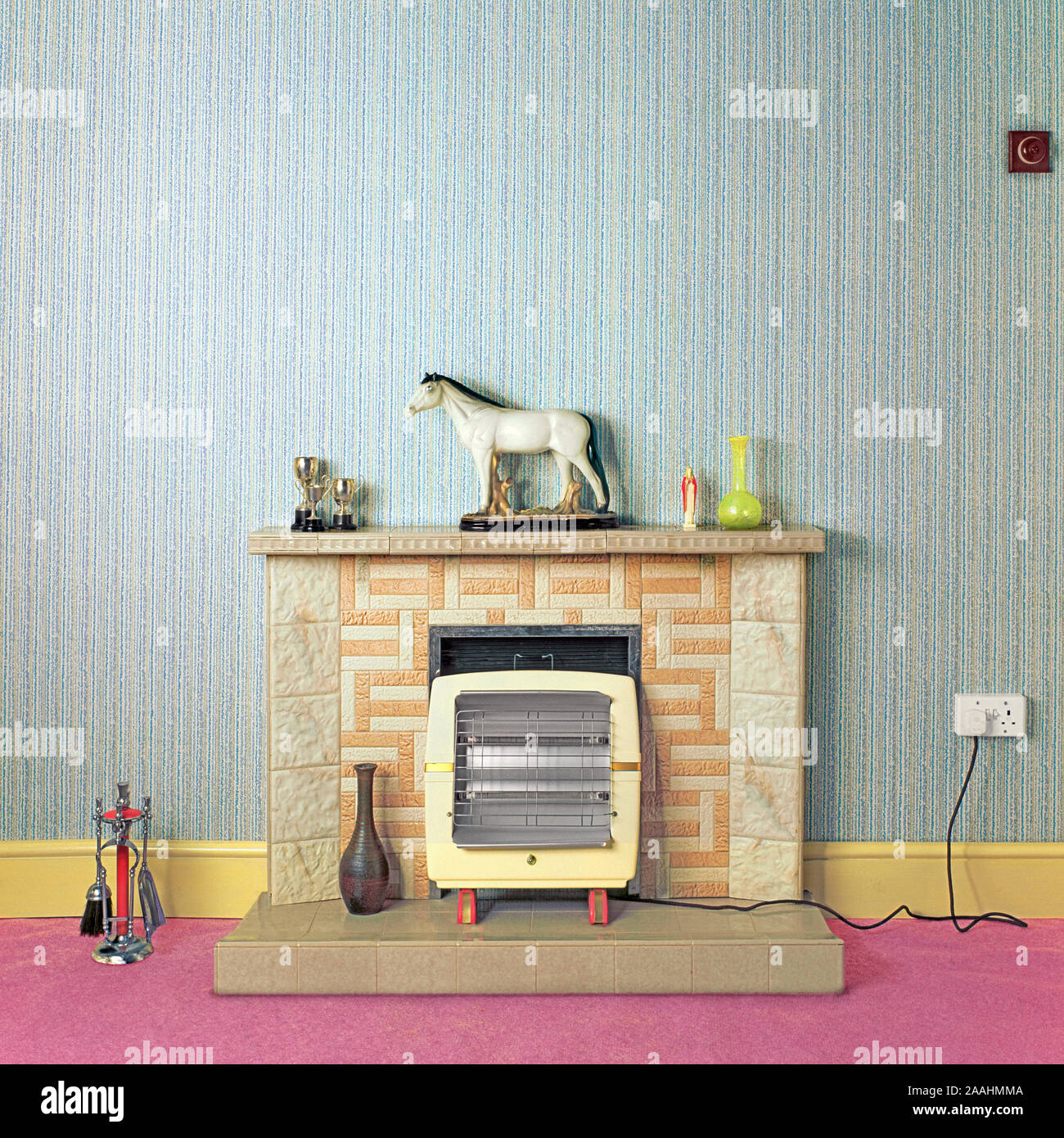 1960s Brick Fireplace