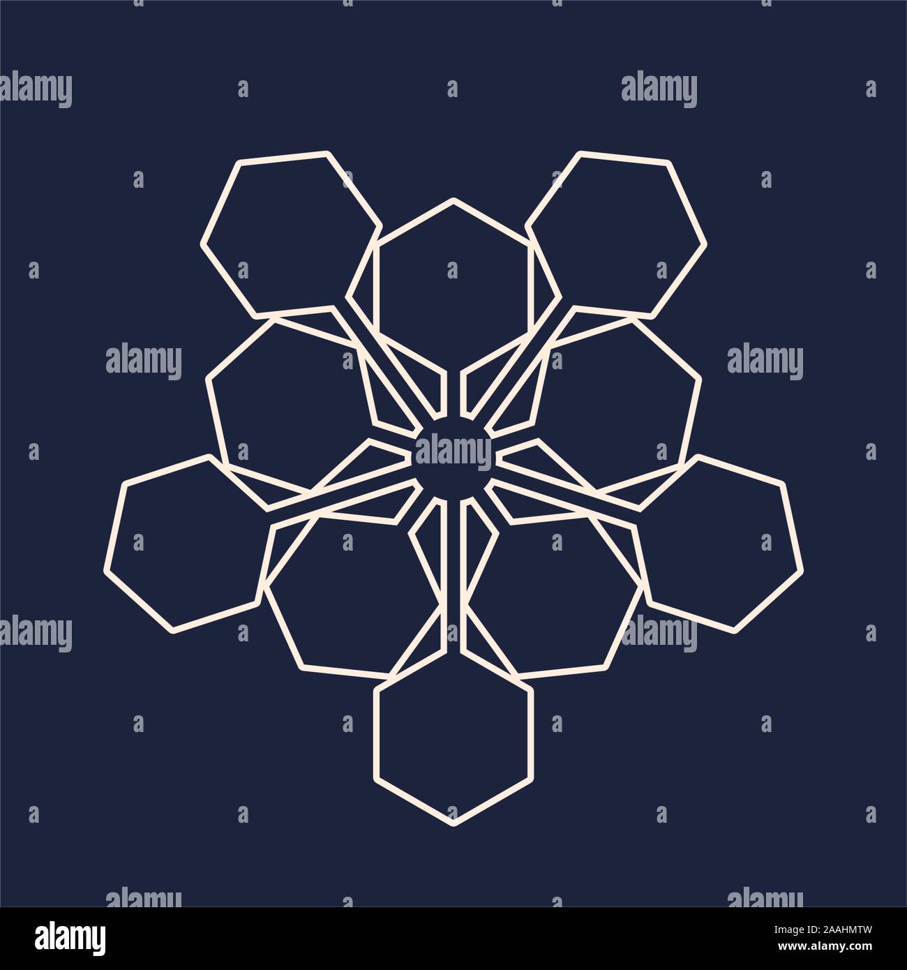 Hexagon sign template. Anstract geometry shape for inforgraphic Stock ...