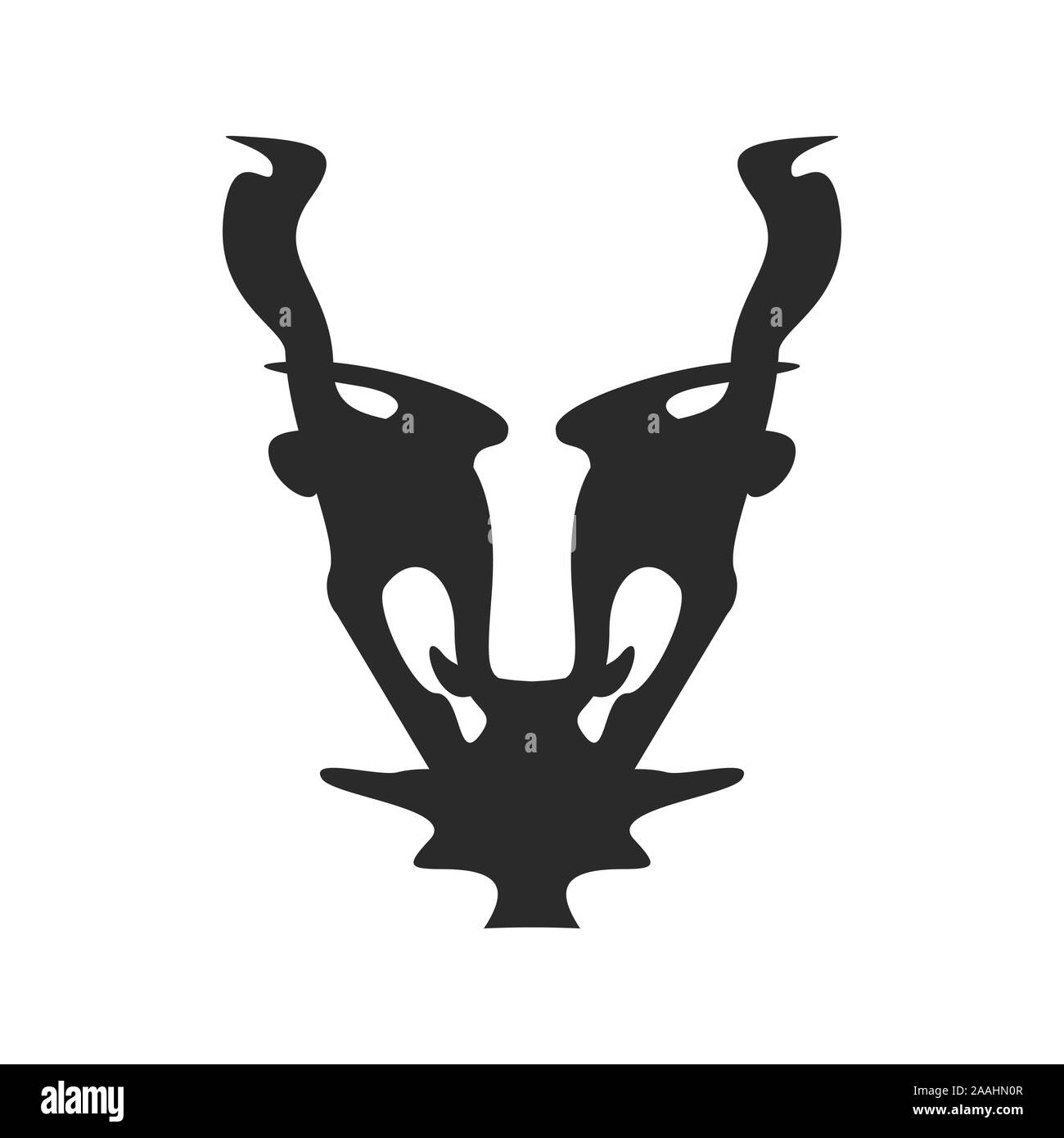 A face profile view. Abstract human head silhouette Stock Vector Image ...