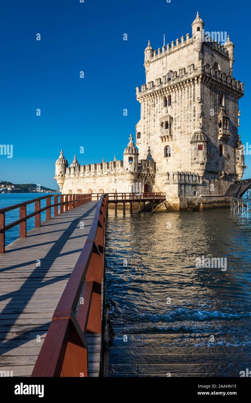 Belem tower sunset lisboa hi-res stock photography and images - Alamy