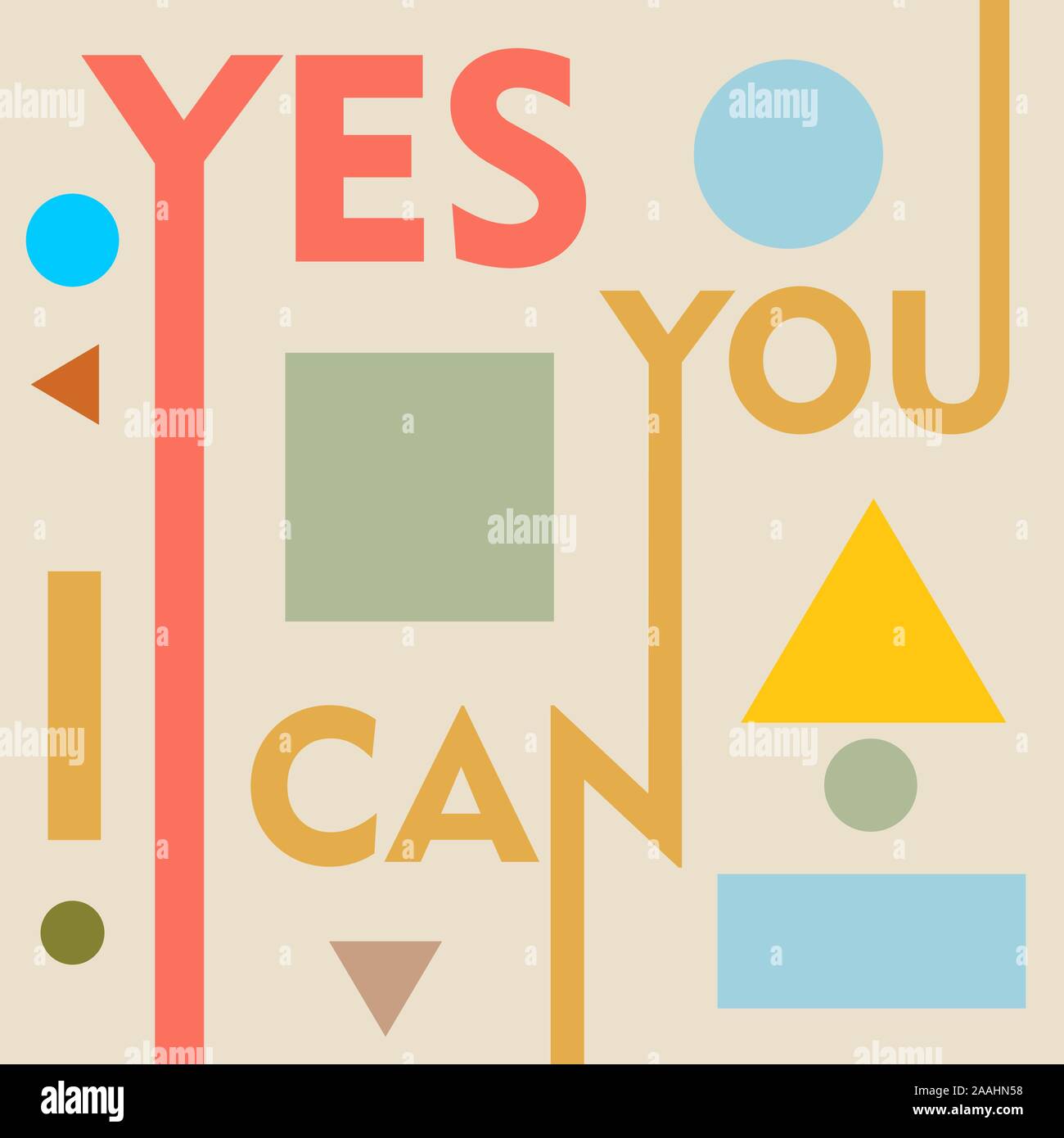 Yes you can. Motivation typography quote. Creative vintage typography ...