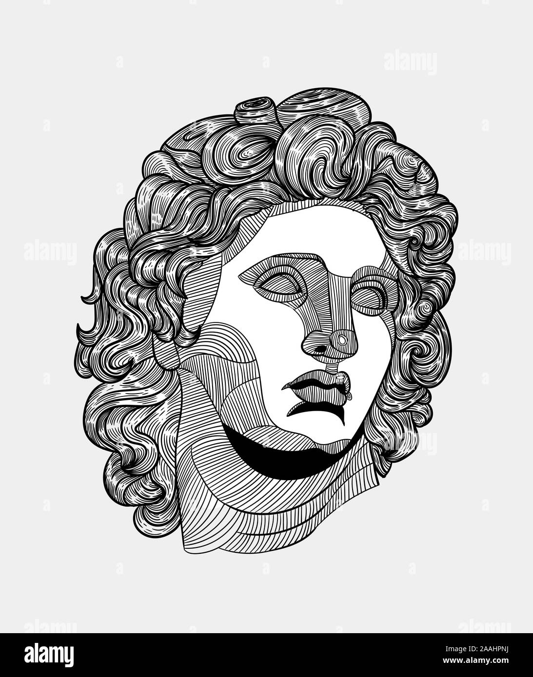 Vector lines classical hand drawn illustration Stock Vector Image & Art ...