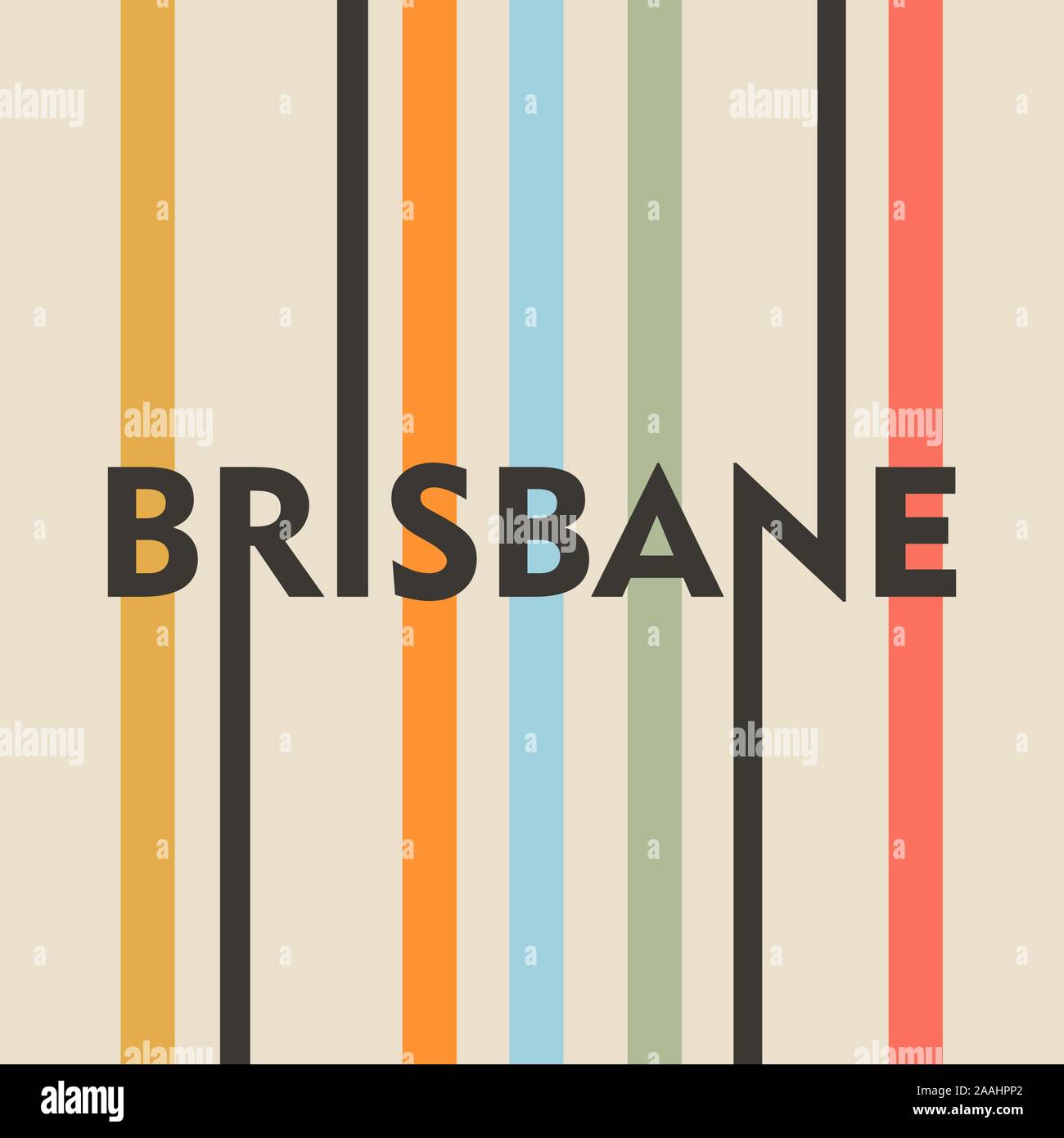 Image relative to Australia travel theme. Brisbane city name in ...