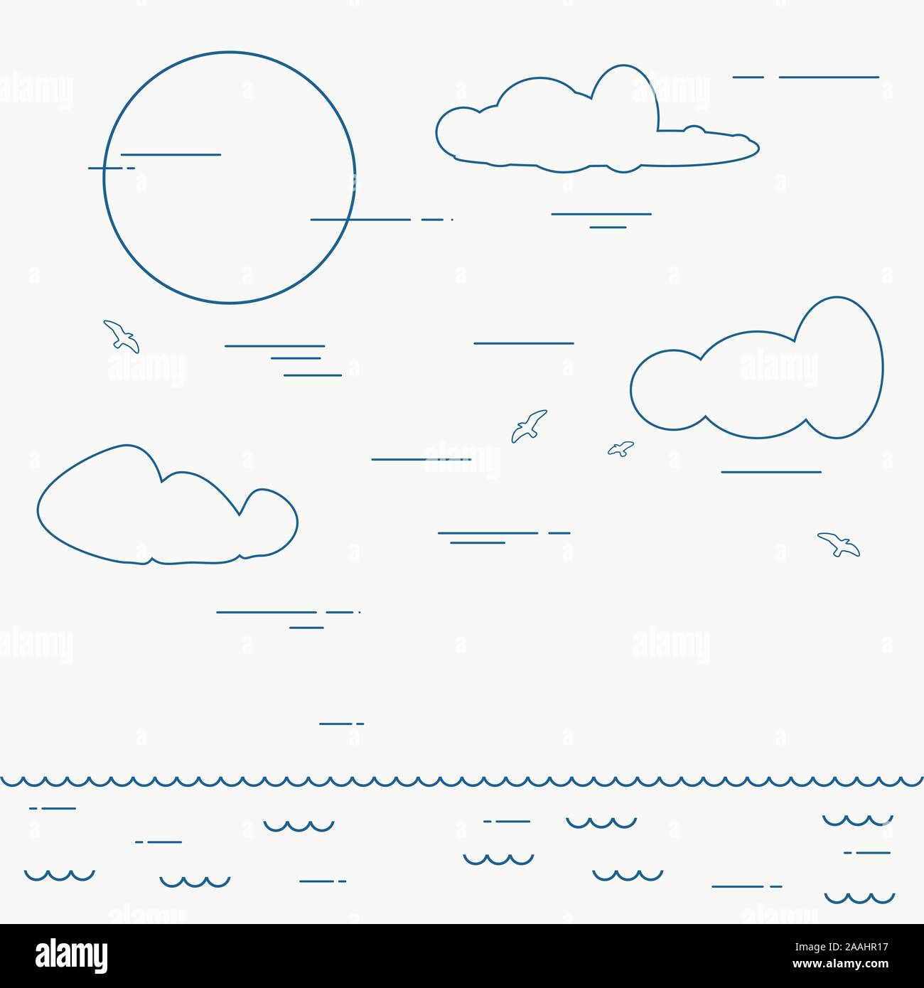 Oceanside scene Stock Vector Images - Alamy