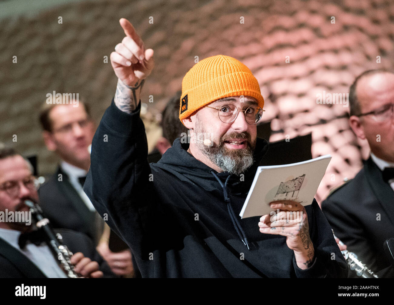 Hamburg, Germany. 22nd Nov, 2019. Sido, rapper, reads the story "Emil ...