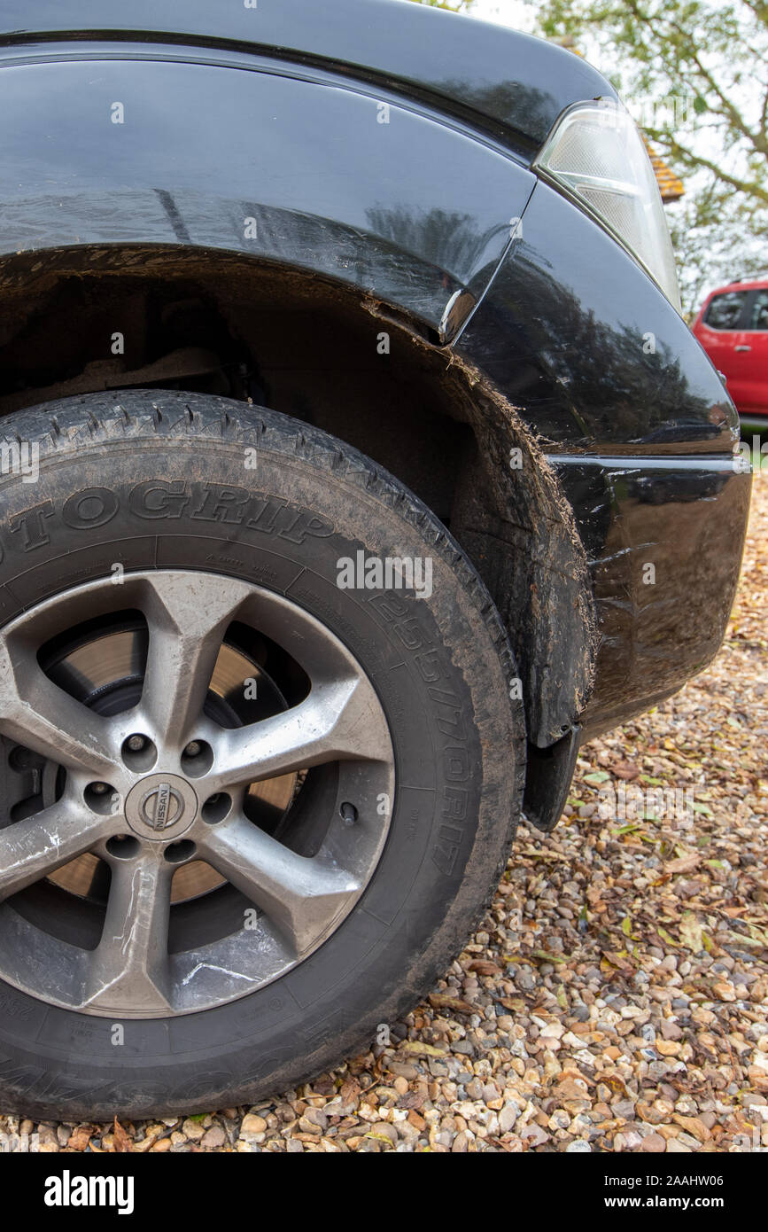 Road traffic Accident / Car Crash: Damage and close up details on ...