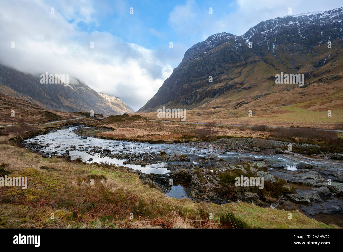 Glen coe is a glen of volcanic origins hi-res stock photography and ...