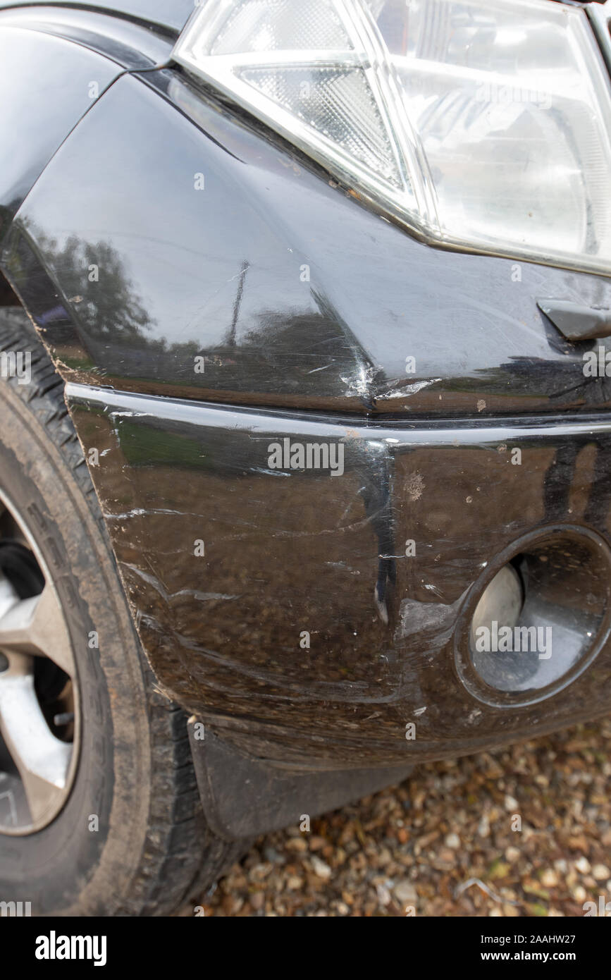 Road traffic Accident / Car Crash: Damage and close up details on ...