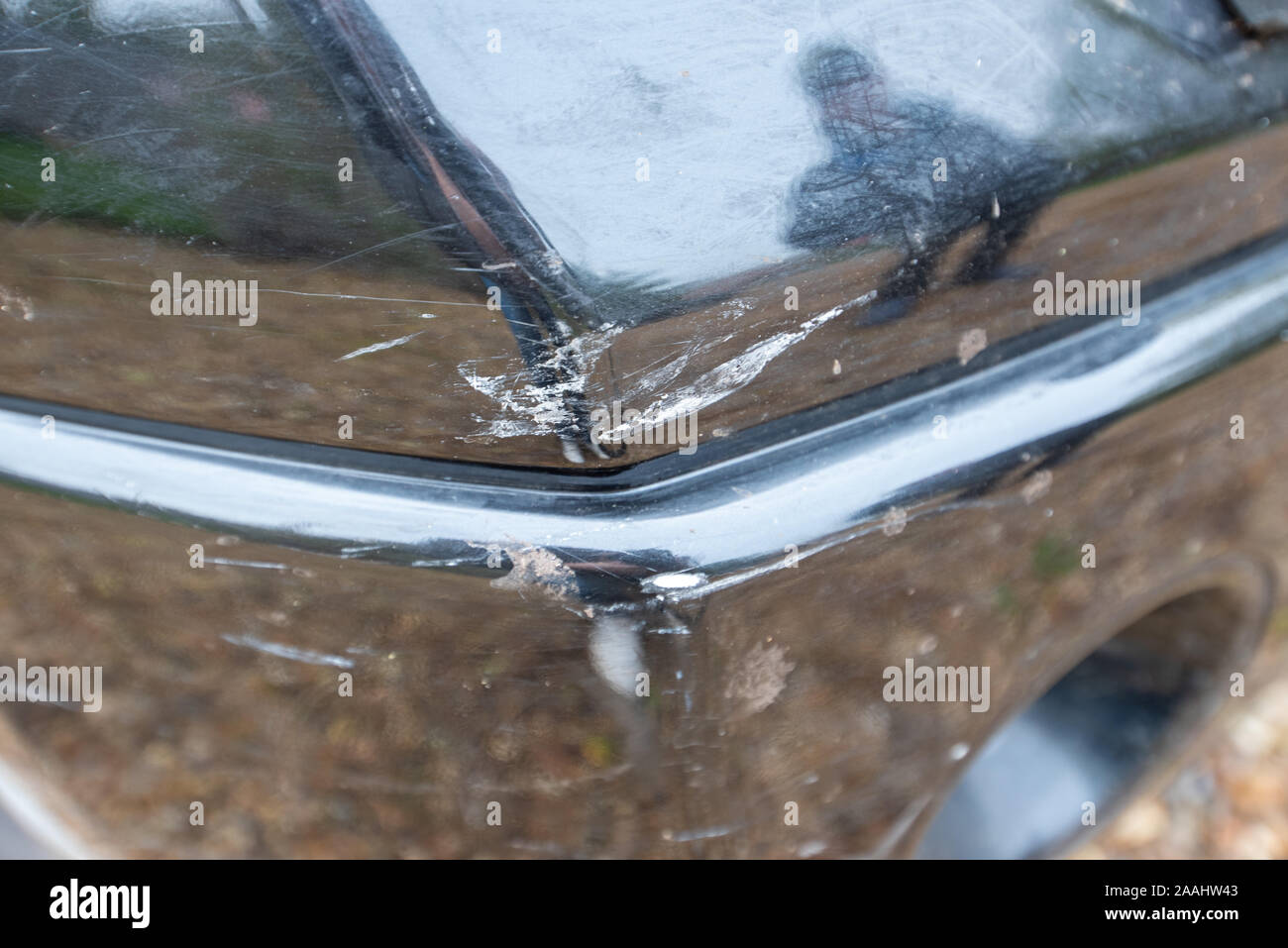 Road traffic Accident / Car Crash: Damage and close up details on ...