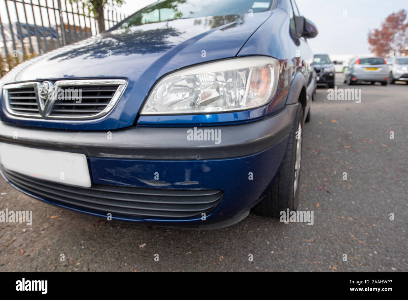 Road traffic Accident / Car Crash: Damage and close up details on ...