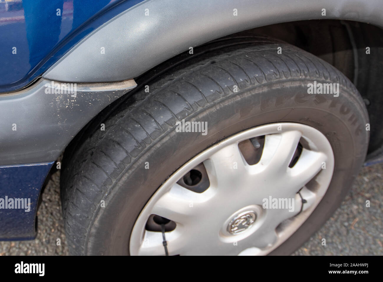 Road traffic Accident / Car Crash: Damage and close up details on ...