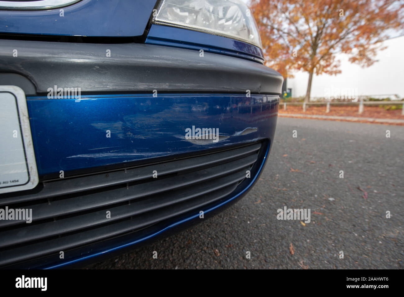 Road traffic Accident / Car Crash: Damage and close up details on ...