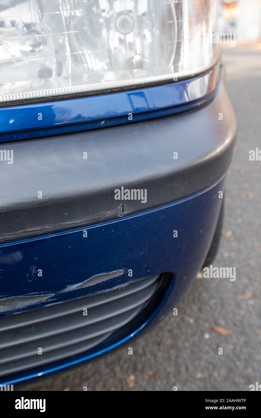 Road traffic Accident / Car Crash: Damage and close up details on ...