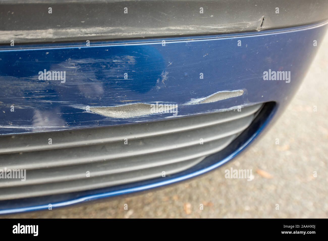 Road traffic Accident / Car Crash: Damage and close up details on ...