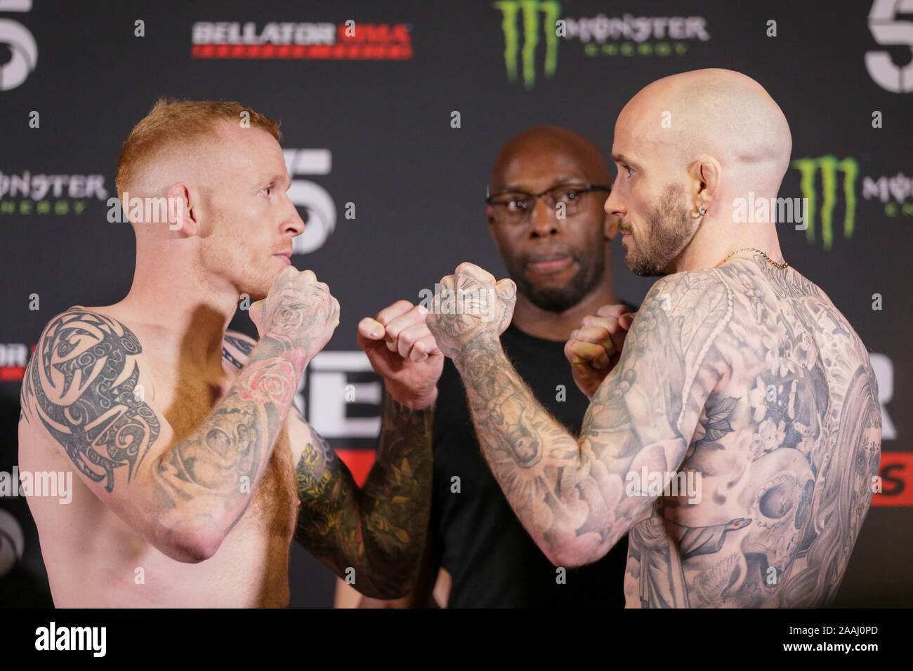 London, UK. 22nd November 2019. Lightweights, Tim Wilde and Charlie ...