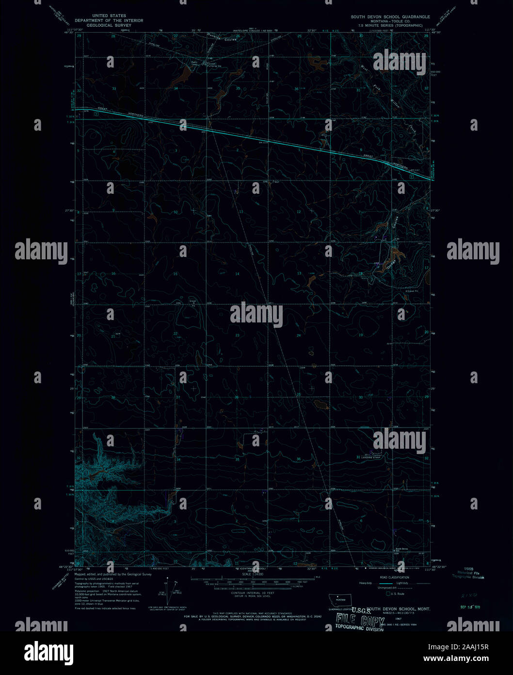 Devon montana map hi-res stock photography and images - Alamy