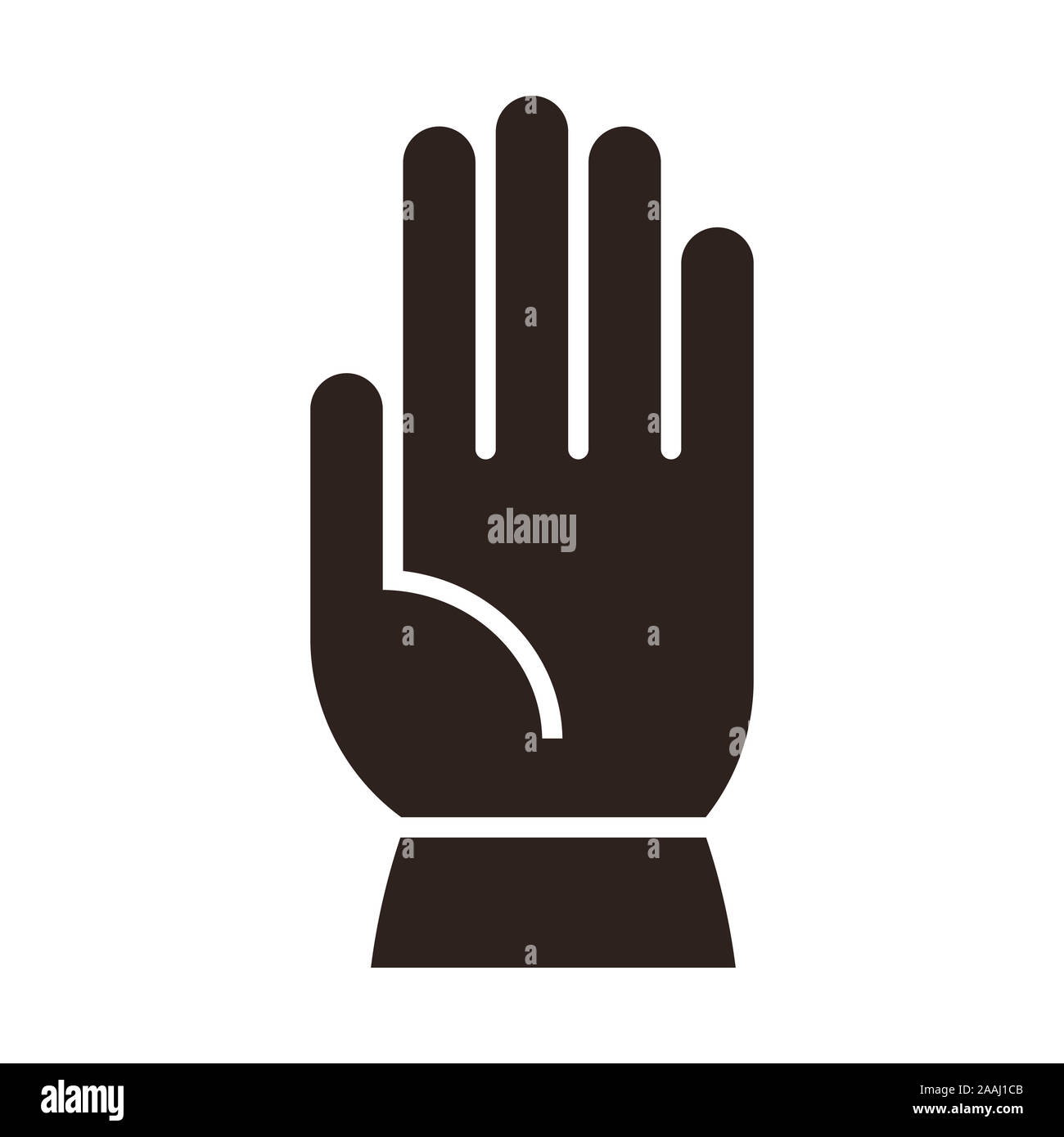 Glove sign isolated on white background Stock Photo - Alamy