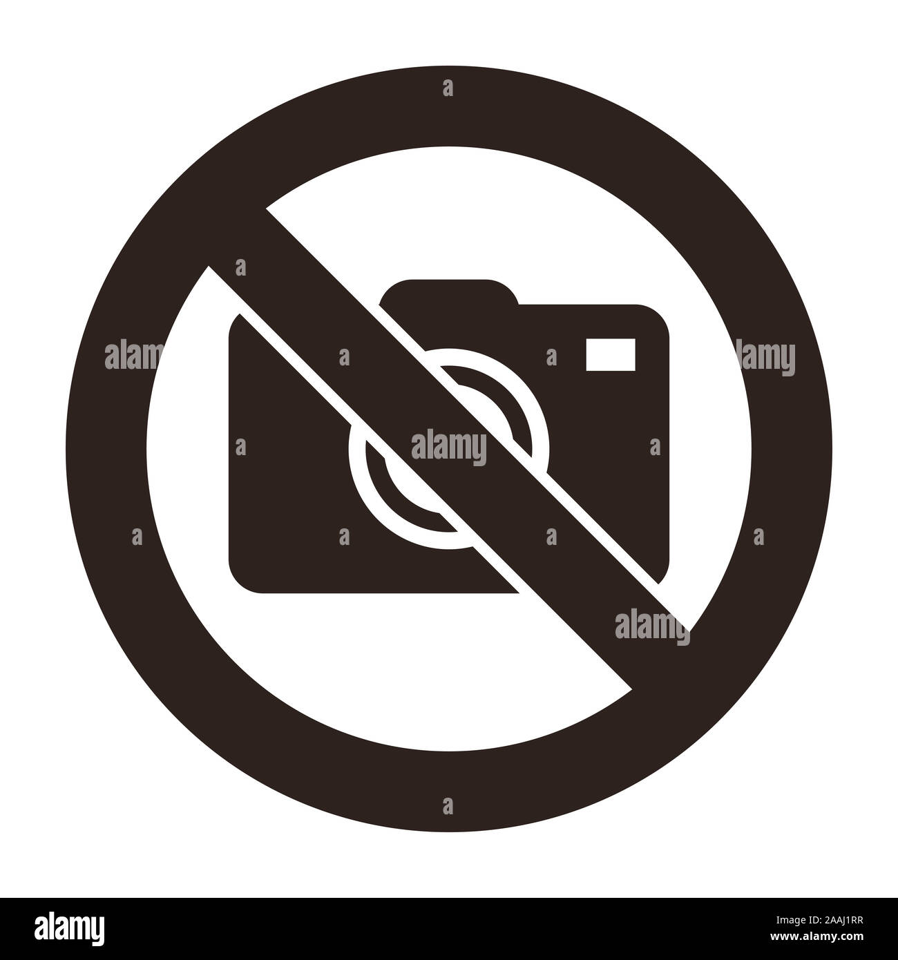 Cameras prohibited sign. No photography sign isolated on white ...
