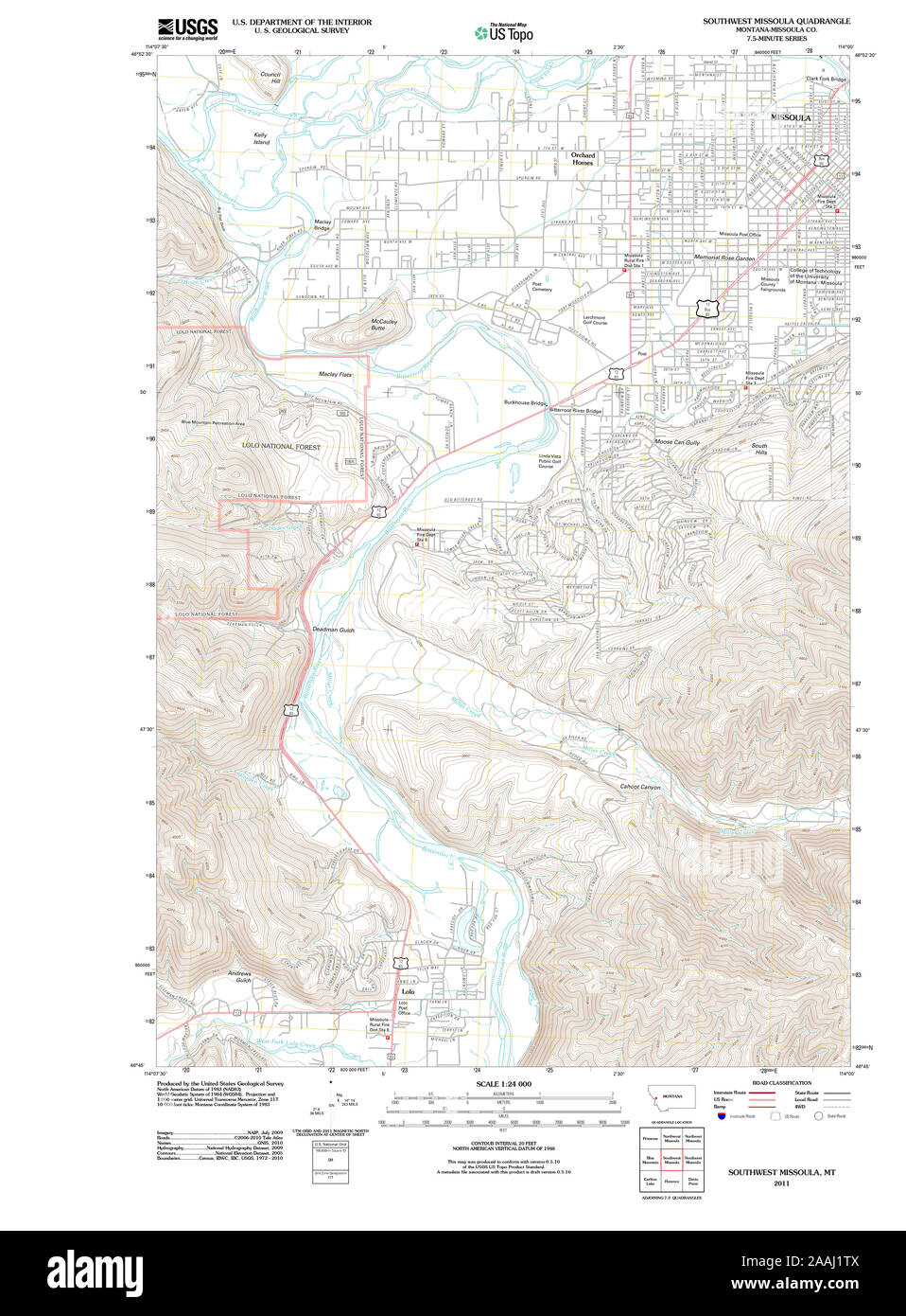 Map of missoula montana hi-res stock photography and images - Alamy
