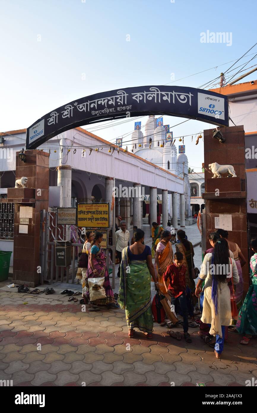 Kalibari area of the riverbank of the Ganges in Uluberia, West Bengal ...