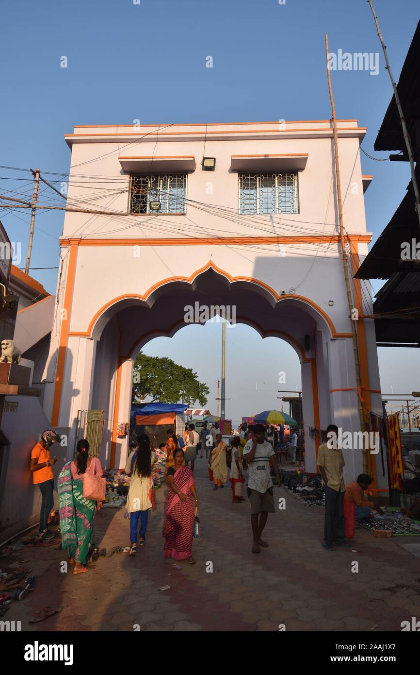Kalibari area of the riverbank of the Ganges in Uluberia, West Bengal ...