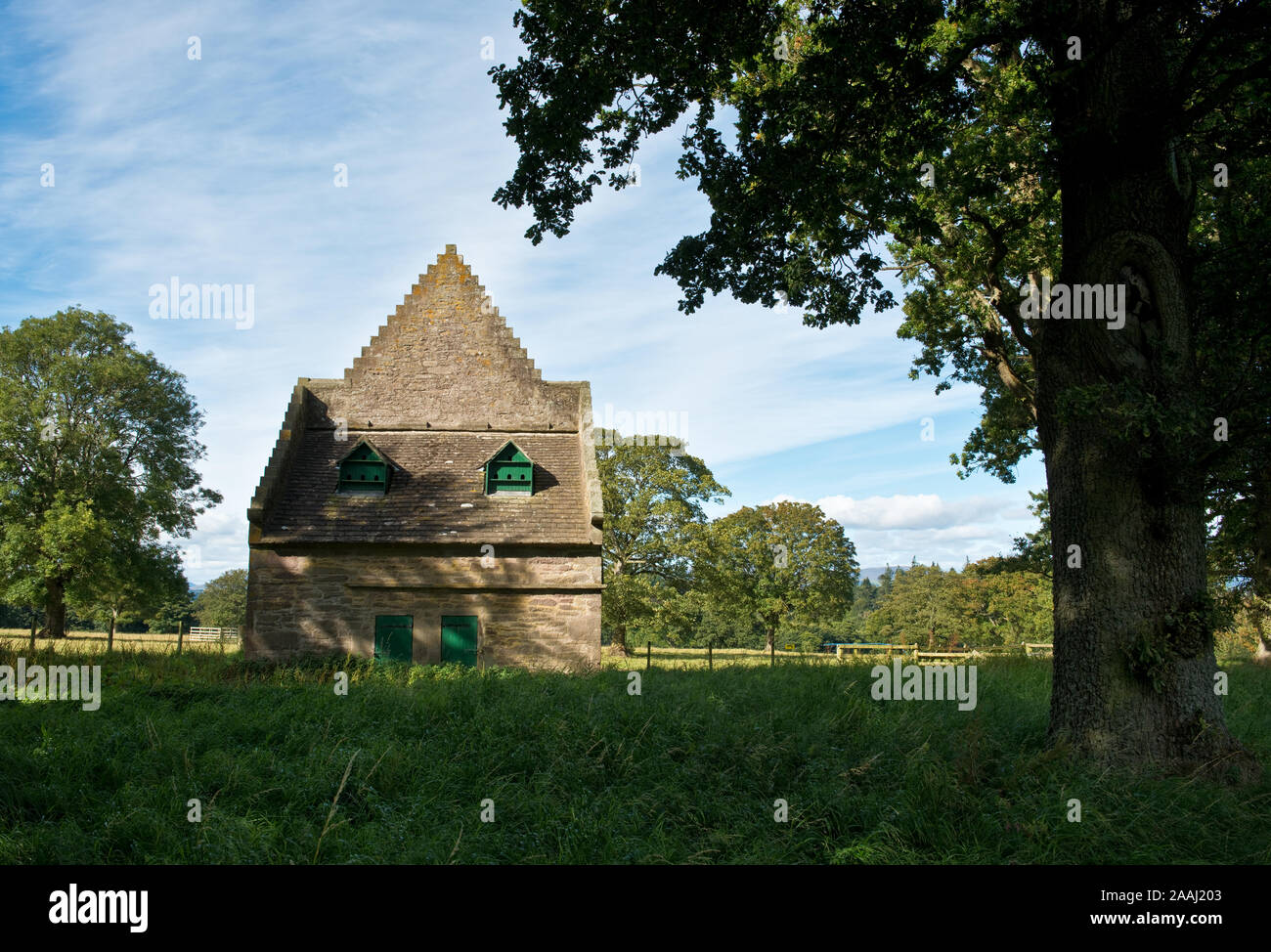 Dovecote building of Glamis Castle. Perthshire, Scotland Stock Photo ...