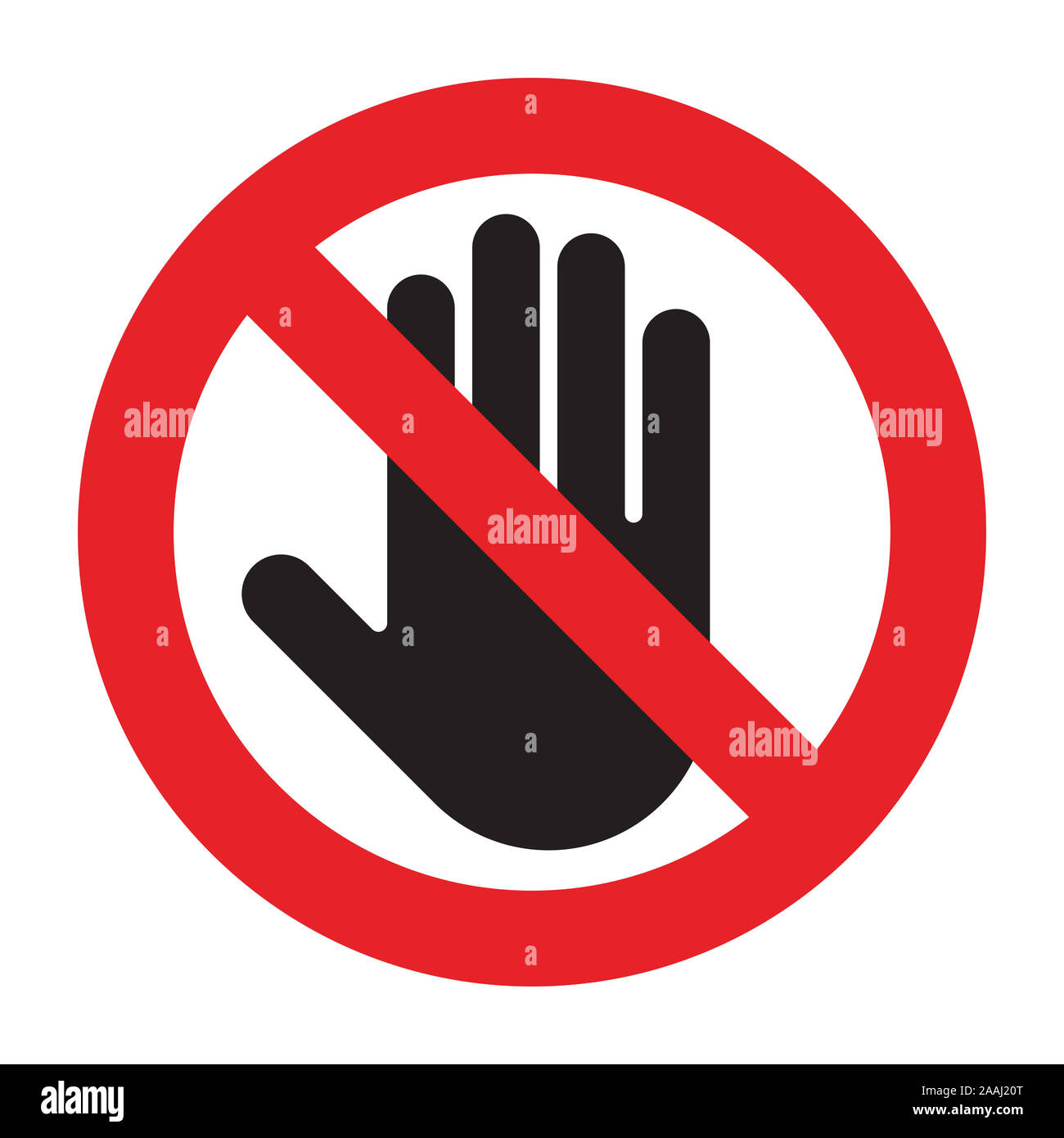 No entry sign isolated on white background Stock Photo - Alamy