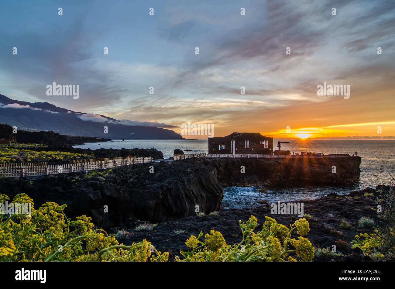 sunset on the beach Stock Photo - Alamy