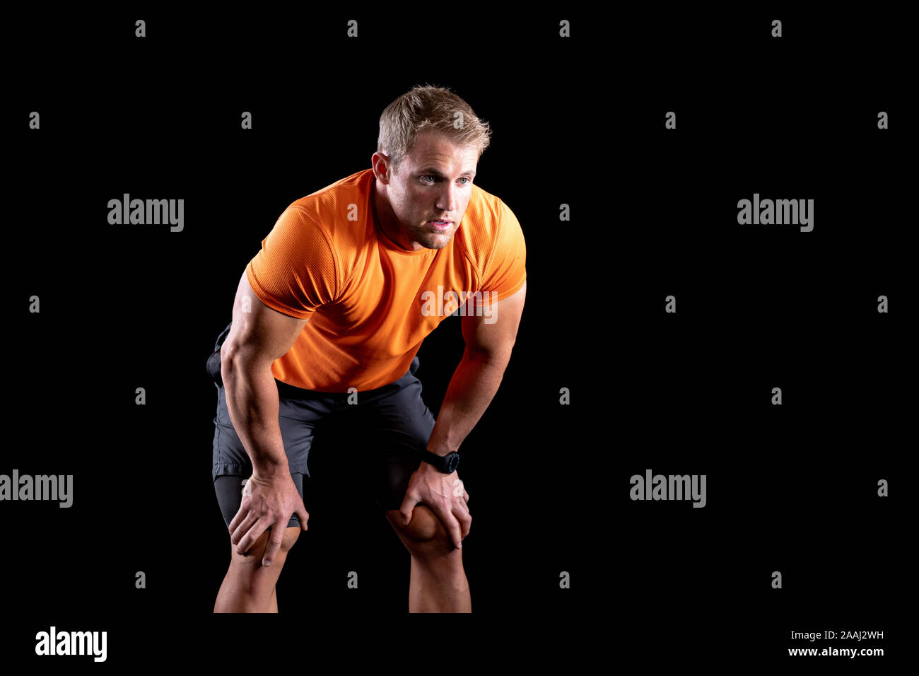 Athletic man after exercise Stock Photo - Alamy