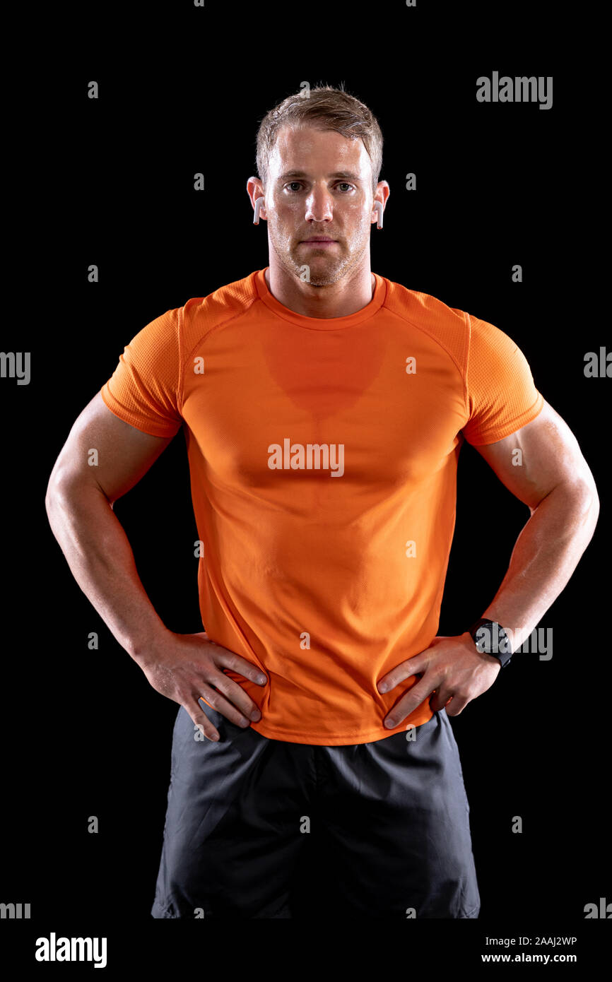 Athletic man after exercise Stock Photo - Alamy