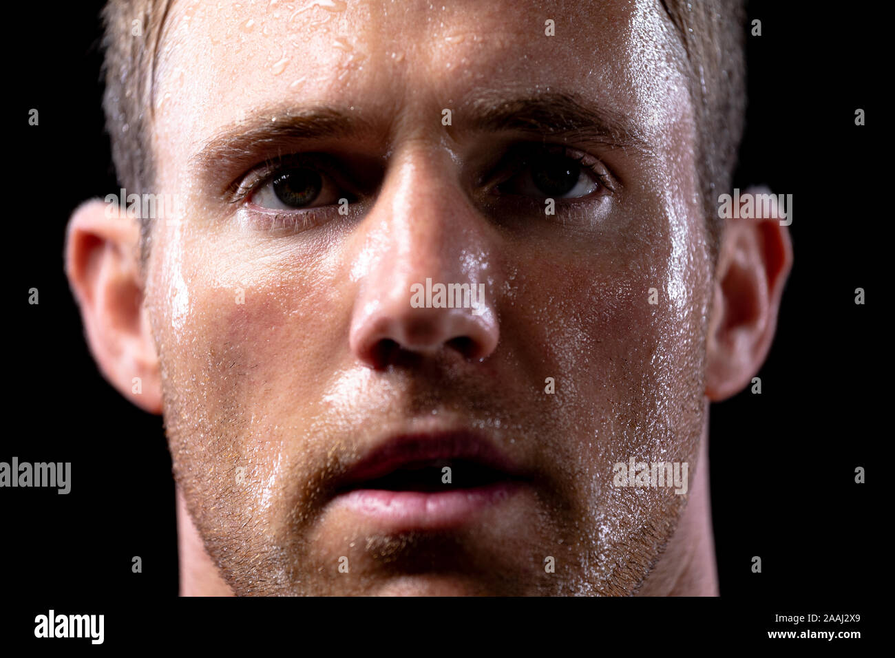 Athletic man after exercise Stock Photo - Alamy