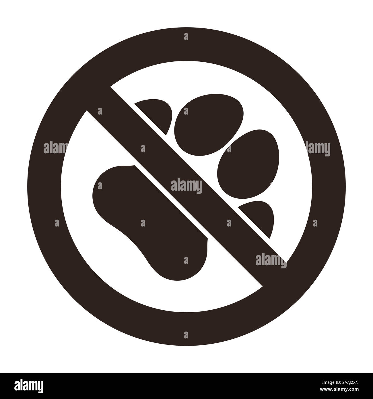 No pets sign isolated on white background Stock Photo - Alamy