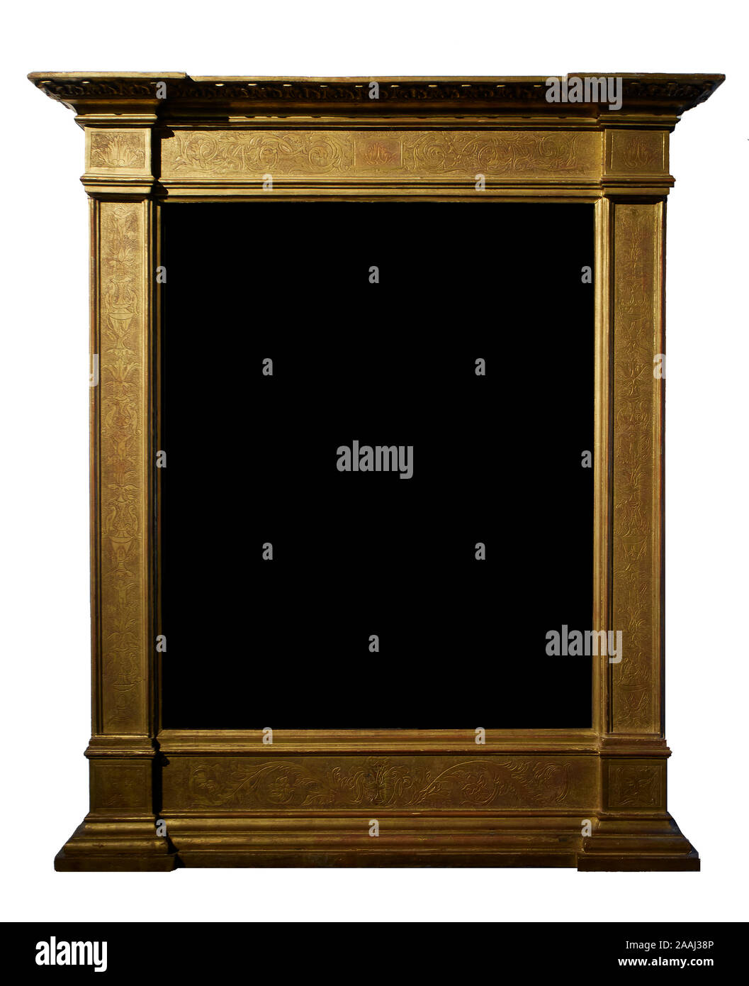 Renaissance canvas frame isolated on white background Stock Photo - Alamy