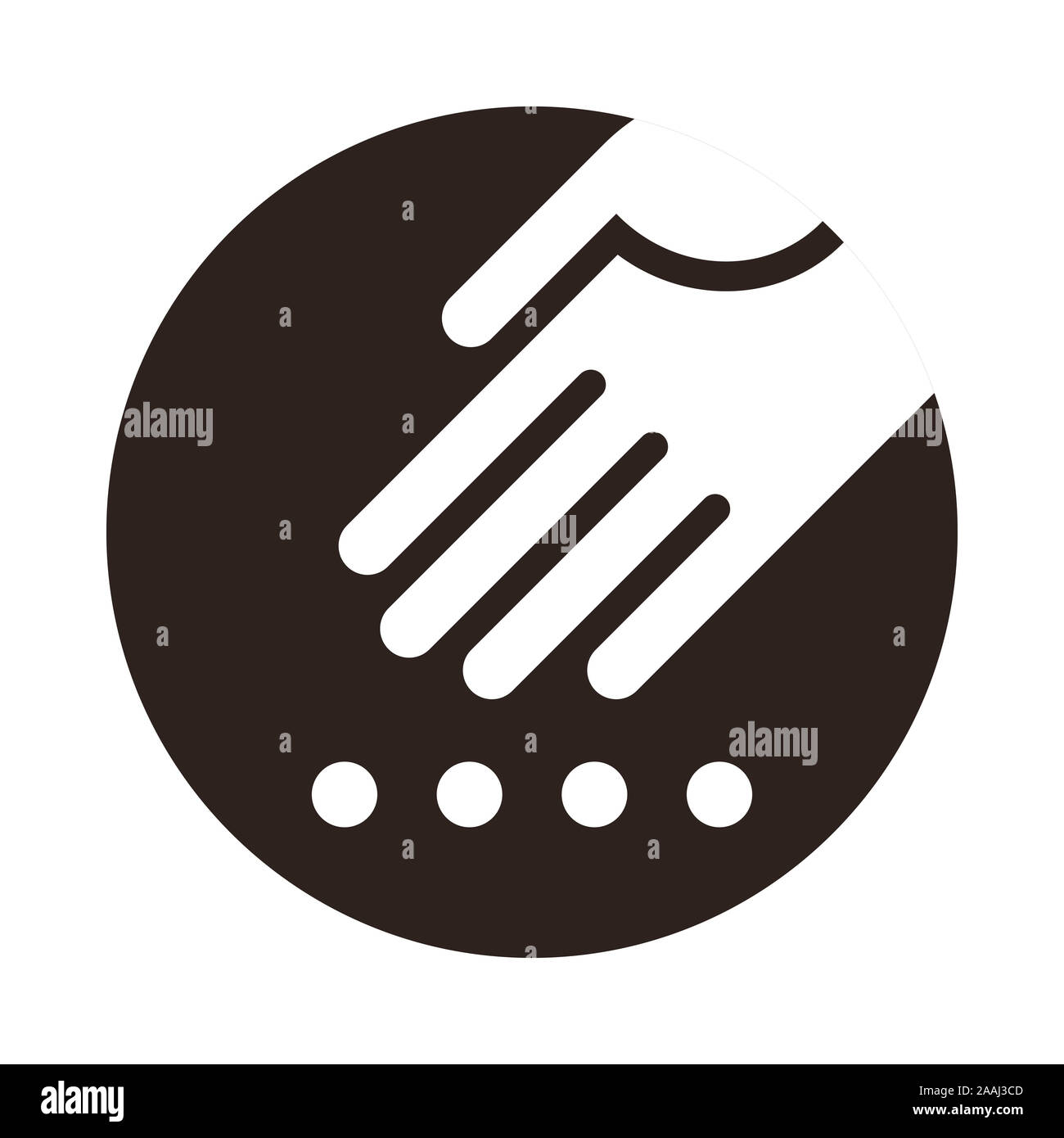 Hand planting seeds icon. Planting symbol isolated on white background ...