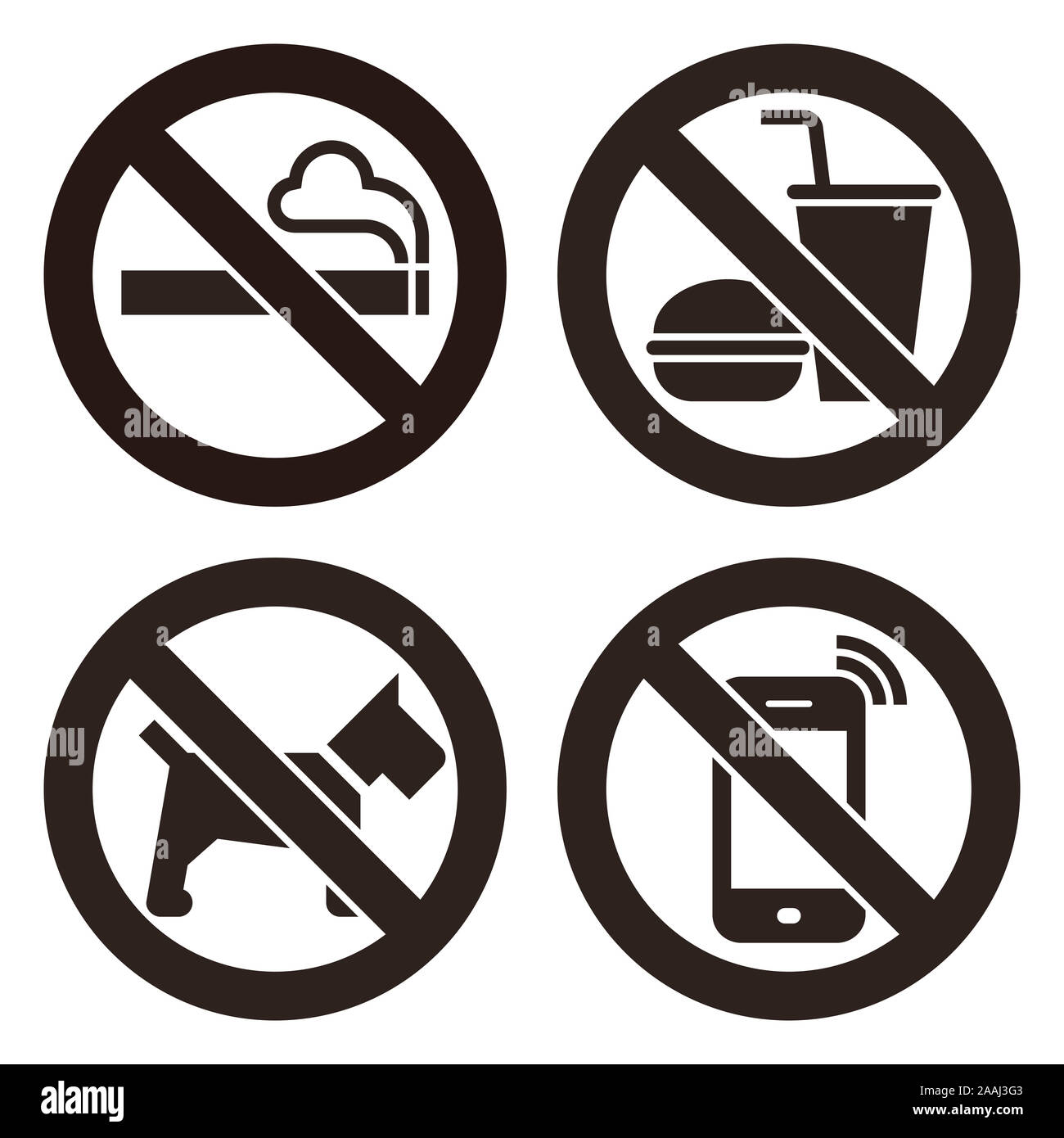 No smoking, No food or drink, No dogs and No cell phone prohibited ...