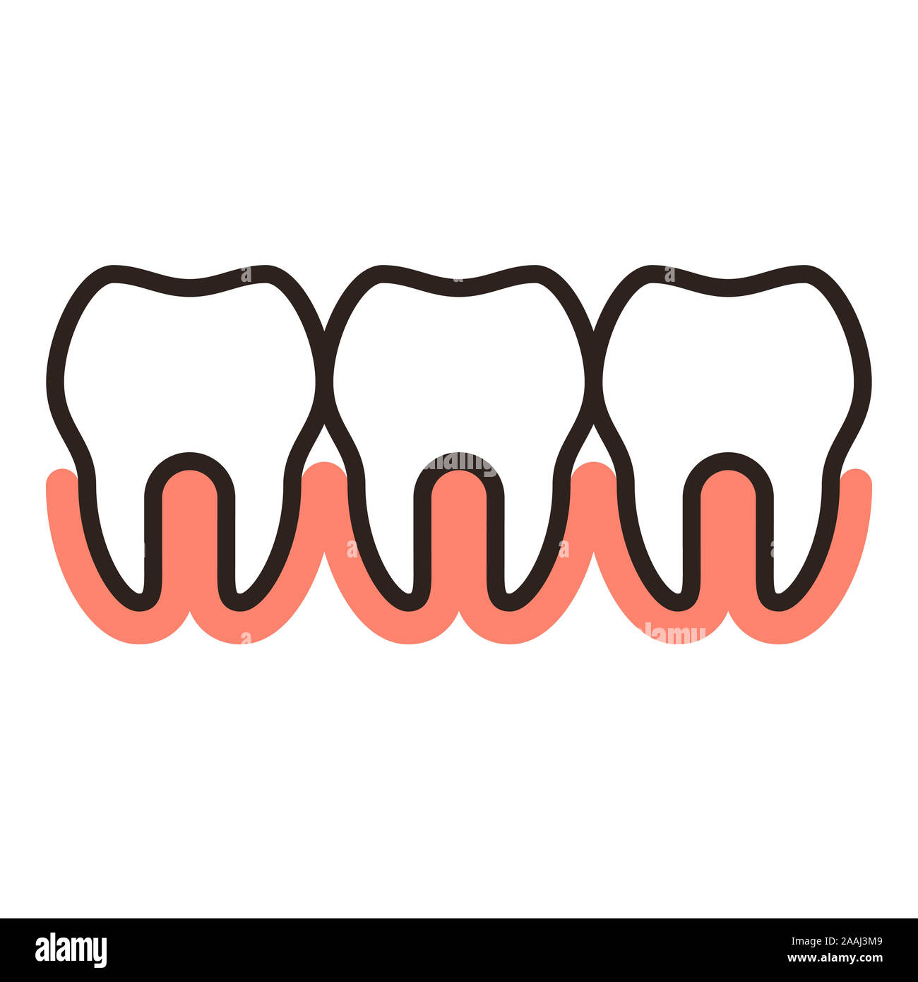 Tooth gums icon isolated Cut Out Stock Images & Pictures - Alamy
