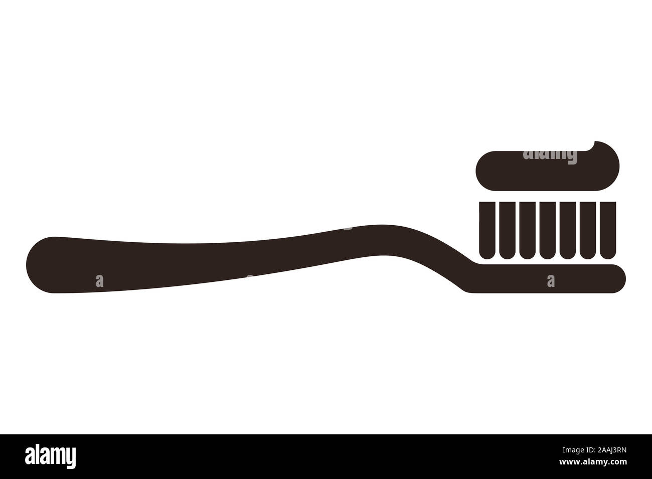 Toothbrush icon. Dental symbol isolated on white background Stock Photo ...