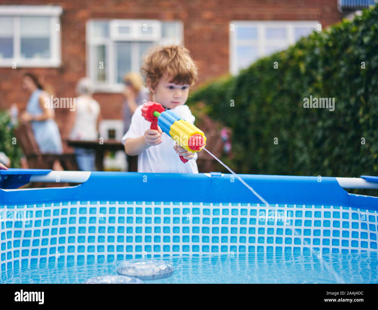 Boy Playing Plastic Toy Gun High Resolution Stock Photography and ...