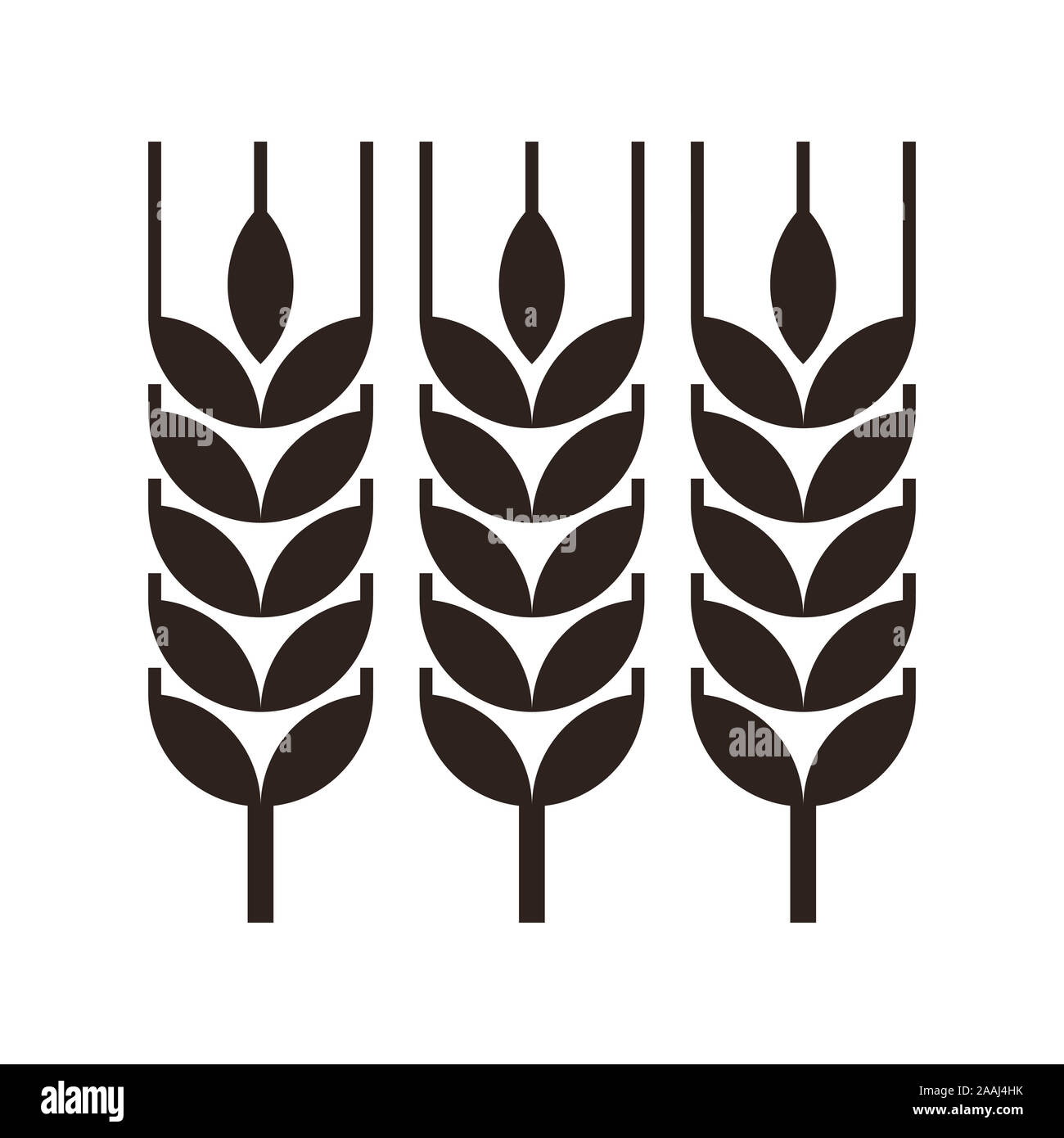 Wheat ear icon isolated on white background Stock Photo - Alamy