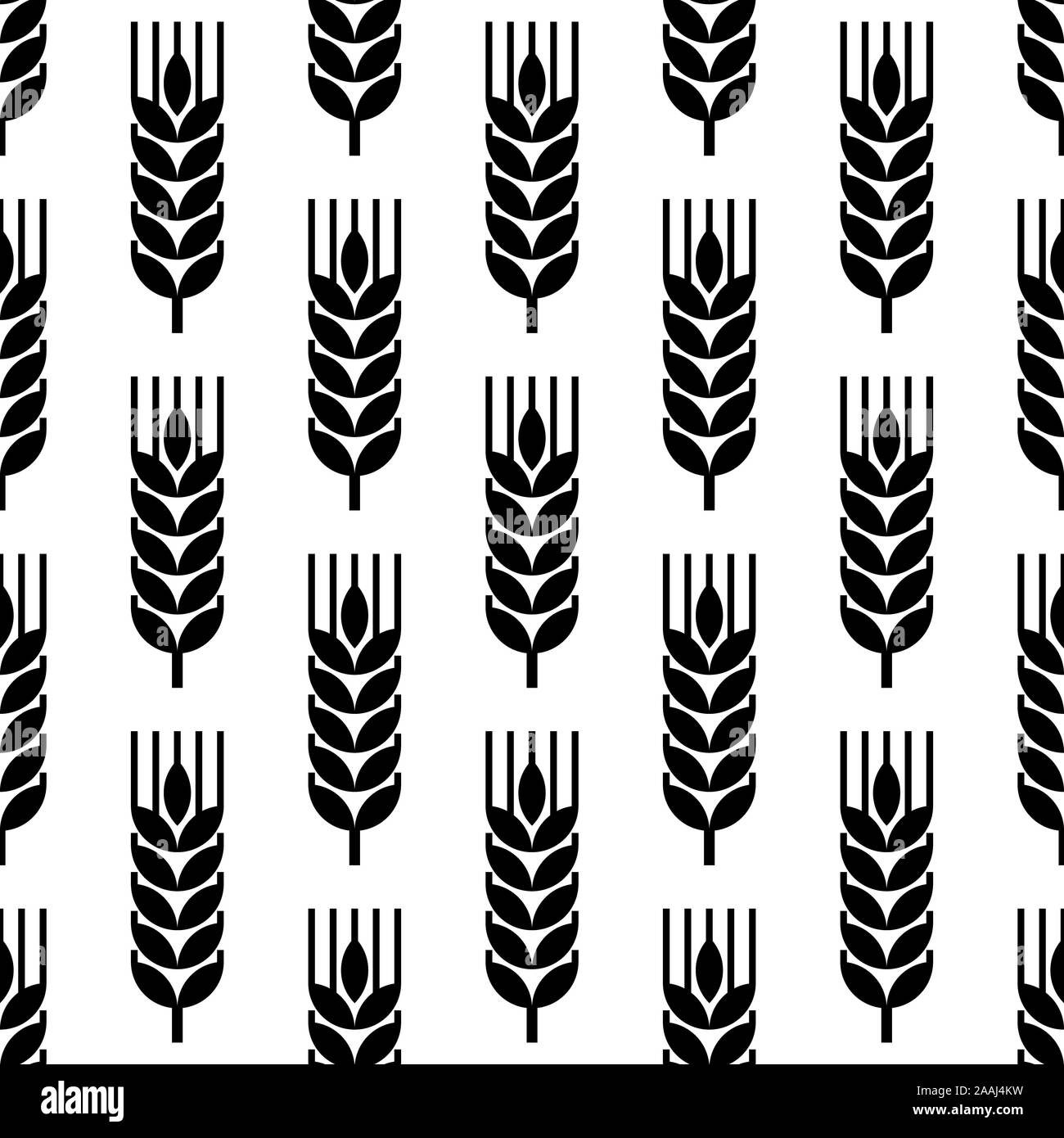 Seamless wheat ear background. Wheat ear pattern Stock Photo - Alamy