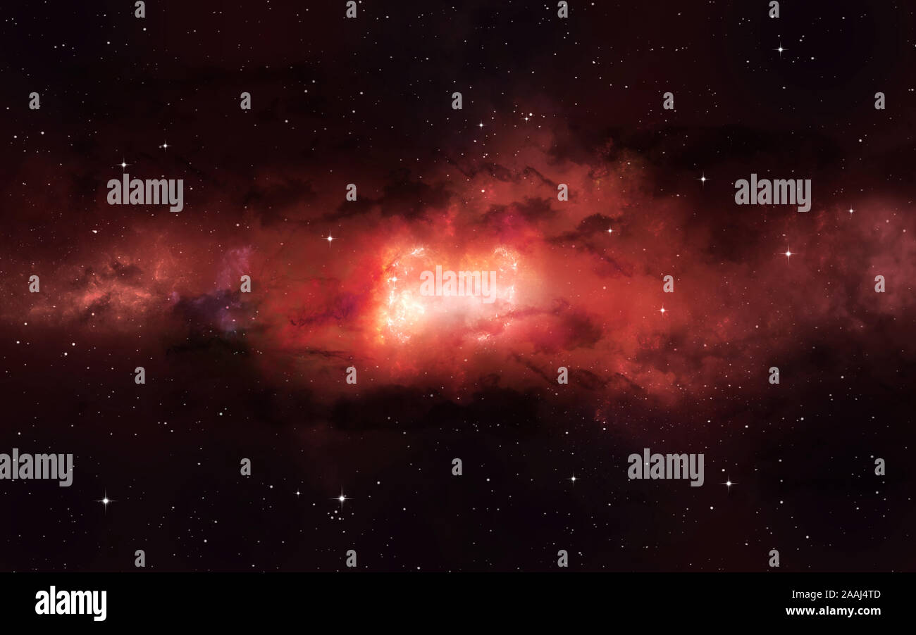 3d illustration. imaginary outer space starfield nebula Stock Photo - Alamy