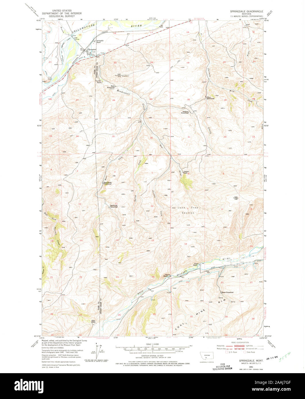 Springdale map Cut Out Stock Images & Pictures - Alamy