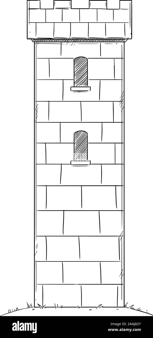 Black And White Castle Turret