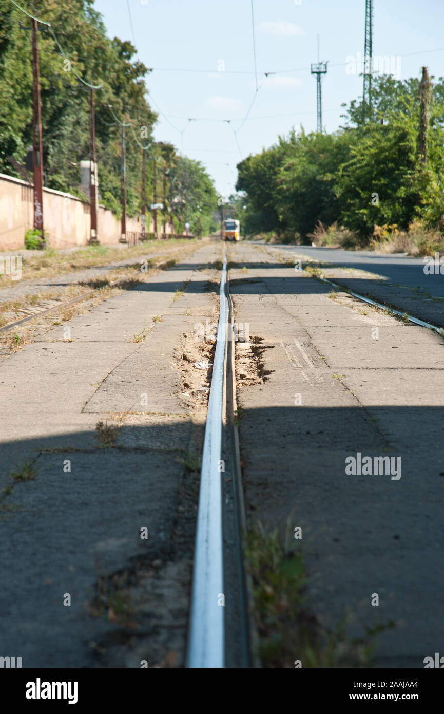 Budapest, Salgórtanjáni, Straßenbahn, schadhafte Gleise - Budapest ...