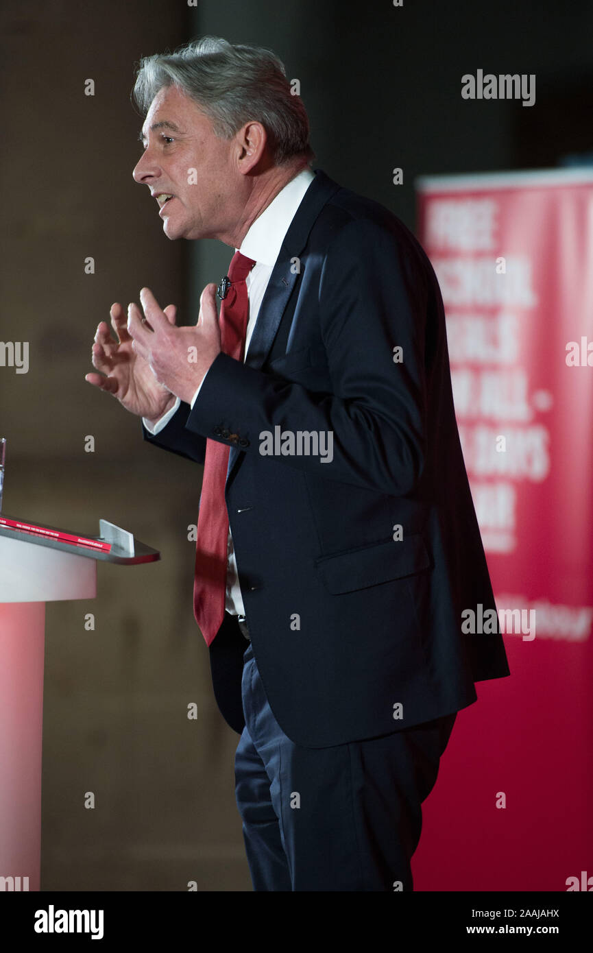 Glasgow, UK. 22 November 2019. Pictured: Richard Leonard MSP - Leader ...